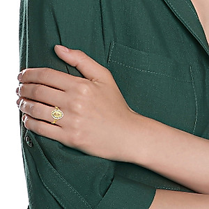 14K Yellow, White, and Rose Gold Tri-Color Our Lady of Guadalupe Immaculate Conception Catholic Oval Statement Ring - Size 6-1/2