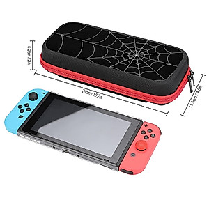 Goth Spider Web Travel Carrying Case Tote Bag For Nintendo Switch Accessories Holds 20 Game Card Bag