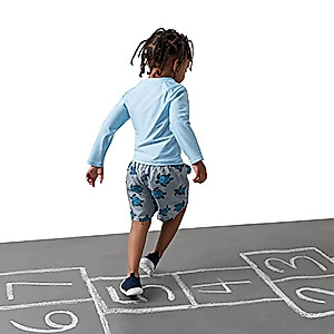 Gerber Unisex Baby Toddler UPF 50+ Long Sleeve Rashguard Swim Shirt, Light Blue, 4T