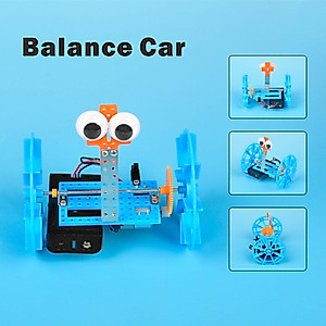 OSOYOO Robot Making Kit for Kids | Builds Two Science DIY STEM Set | Electrical Experiments for Boys Girls | Step by Step Kid Friendly Manual | Balance Car,Obstacle Avoidance car (2 kit)