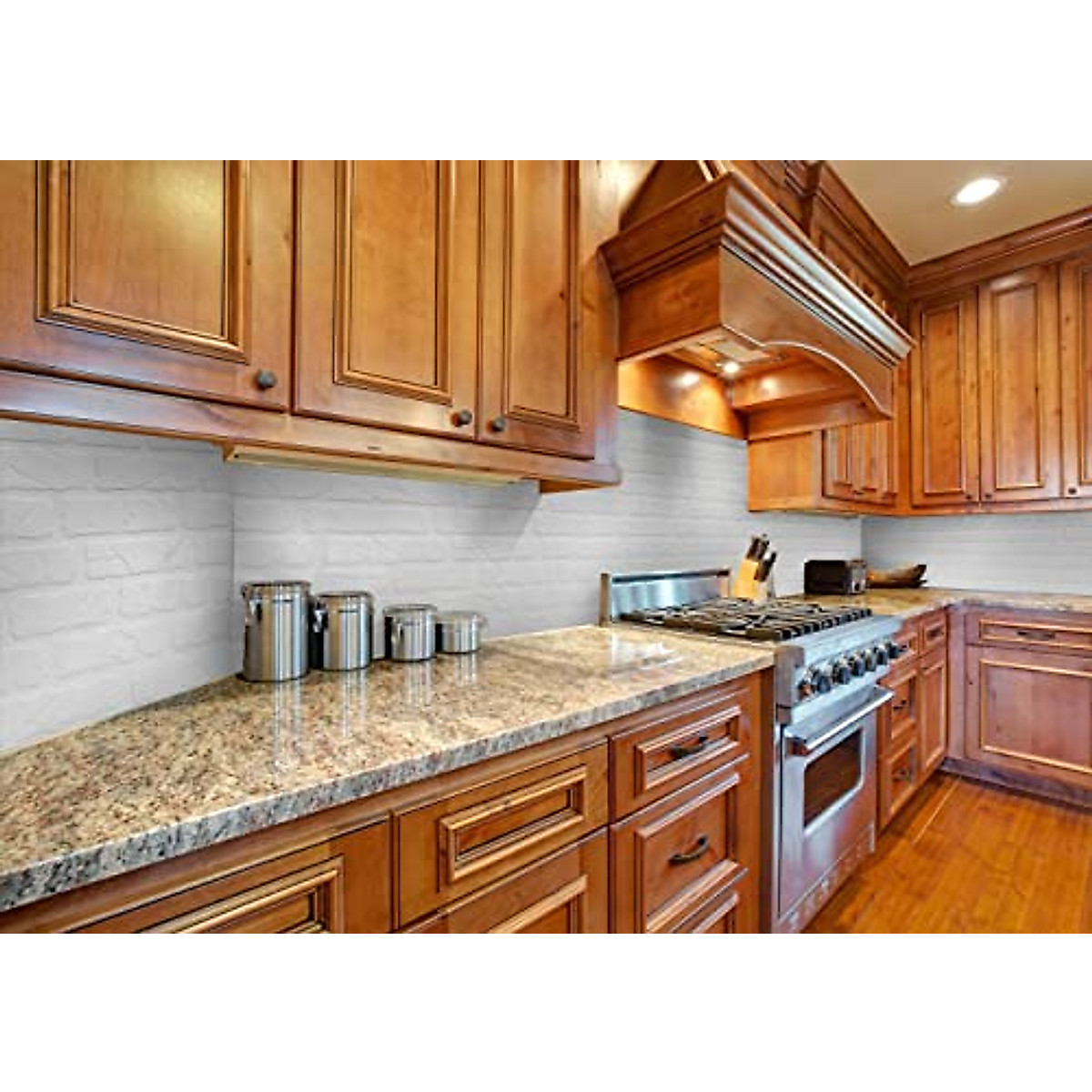 Retro-Art 3D Backsplash Wall Panels for Kitchen, Pack of 10, Brick in Paintable White, PVC, 24.5 x 18.5, Cover 31.48 sq.ft. 703540