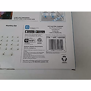 Feit Electric TAPE16/RGBW/AG/RP 100 Watt Equivalent WiFi Dimmable, No Hub Required, Alexa or Google Assistant LED Smart Light Tape Strips