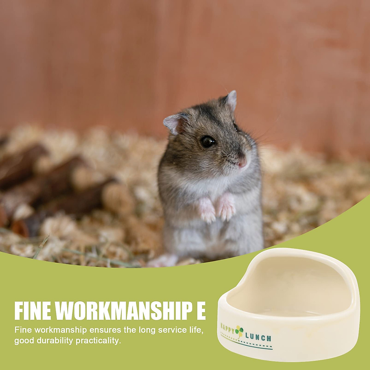 Hamster Food Bowl Hamster Food Holder Pet Feeding Bowl -Falling Pet Bowl Pet Food Bowl Rabbit Feeder Guinea Pig Bowl Multi-Function Pet Bowl Small Pets Food Container