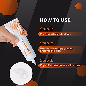 SYH Bike Grease, Suitable for Bearing Grease Wheel Bearings, Chains, Forks and Pedals, Crystal Bicycle Waterproof, Anti-Rust, Noise Reduction, High Low Temperature Resistance-4.2oz