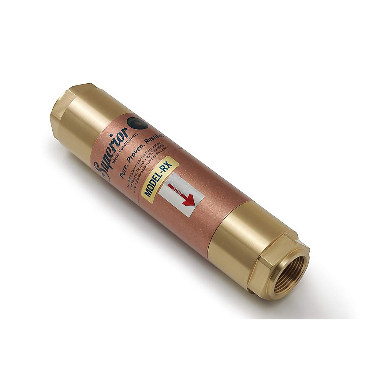 Superior Water Conditioners Model RX Home Water Conditioner System with No Salt - Electric, Inline, Salt Free Water Conditioner and Descaler System for Whole Home - 9 GPM, 1" Inlet/Outlet