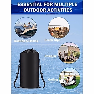 AngLink Portable Boat Trash Bag - 600D Collapsible Marine Boat Garbage Can Fishing Boats Accessories Essentials, Waterproof Camping Storage Bags for Outdoor Boating Pontoon Kayak Yacht Men Gifts