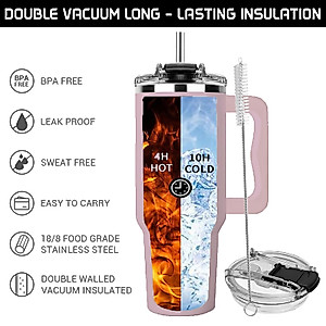 FROOBLEQUIRK Bestie 40oz Stainless Steel Tumbler – Gift for Friends, Birthday & Christmas Present for Women, Sisters & Best Friends