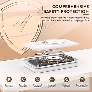 Magnetic Wireless Charger for iPhone: 3 in 1 Travel Charging Station for Apple Devices for iPhone 15 14 13 12 Pro Max Plus - Foldable Charging Pad for Apple Watch Series & Airpods 3 2 Pro