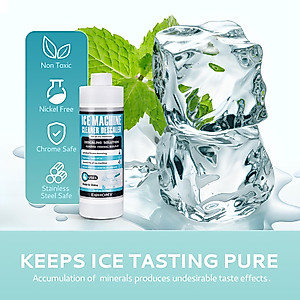 EUHOMY Ice Machine Cleaner Descaler, 32 Fl OZ Ice Maker Cleaner (8 Uses), Ideal Universal Descaling Solution for All Brands Ice Maker, Single Use Coffee and Espresso Machines (2 Bottles)