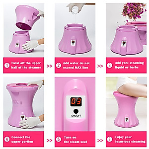 Yoni Seat Kit -Electric V Steam Chair with Vaginal Steaming Herbs for V Cleansing & Detox, Menstrual Support, Feminine Odor, Postpartum Care, Rejuvenate & Heal and Women Home Spa