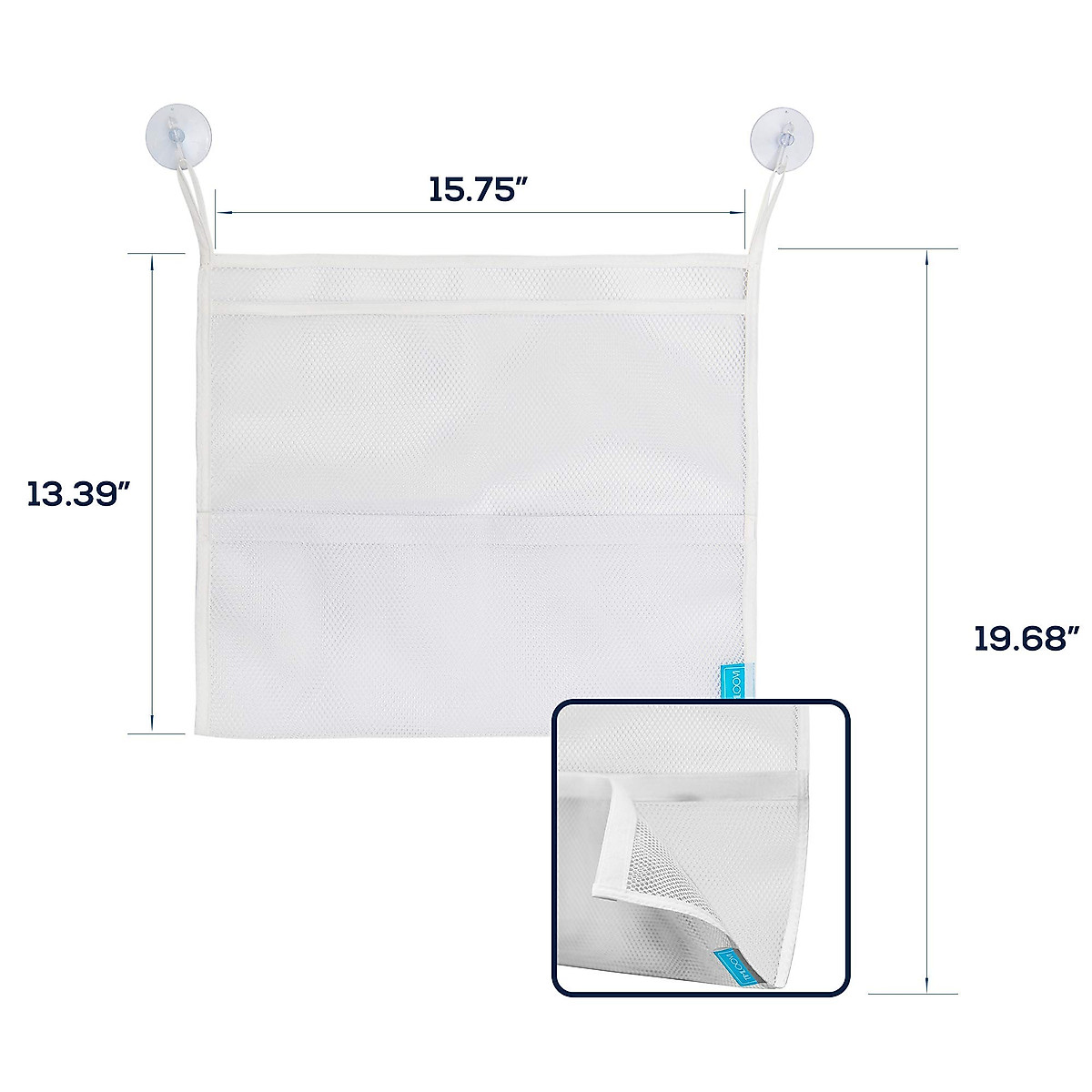 Bath Toy Organisers - Large Size Storage Net Bags for Baby Bathtub Toys - Set of 2-4 Ultra Strong Suction Cups - Bathroom & Shower Caddy Holder - Multi-Use for Kids Toddlers