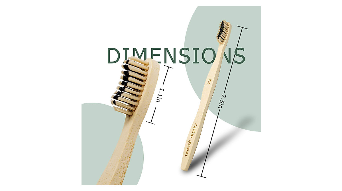 Virgin Forest Bamboo Toothbrush Set - Eco-Friendly & Biodegradable