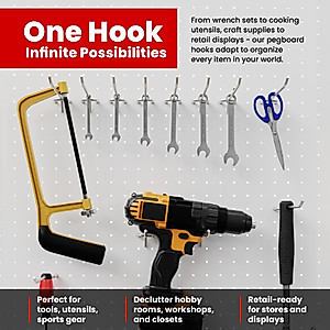 Online Best Service 200 Pack PEG Board Pegboard Shelving Hooks 4" Length Wholesale Lot