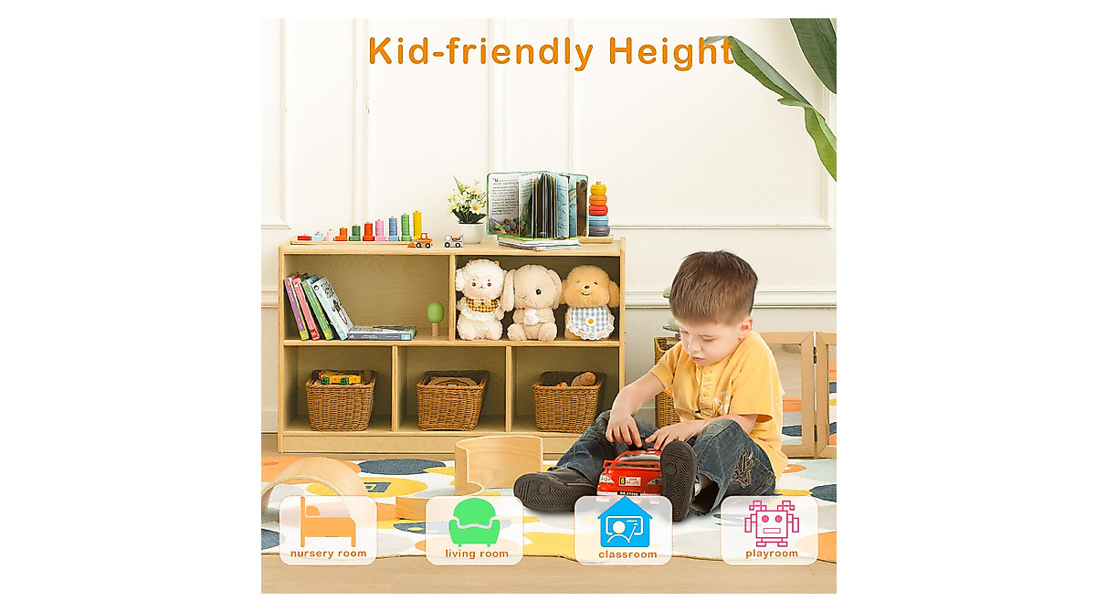 Kidi House Kids Bookshelf - Montessori Toy Storage