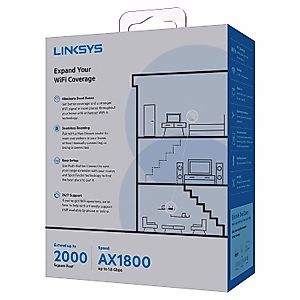 Linksys RE7350 Dual-Band Wi-Fi 6 Wireless Range Extender