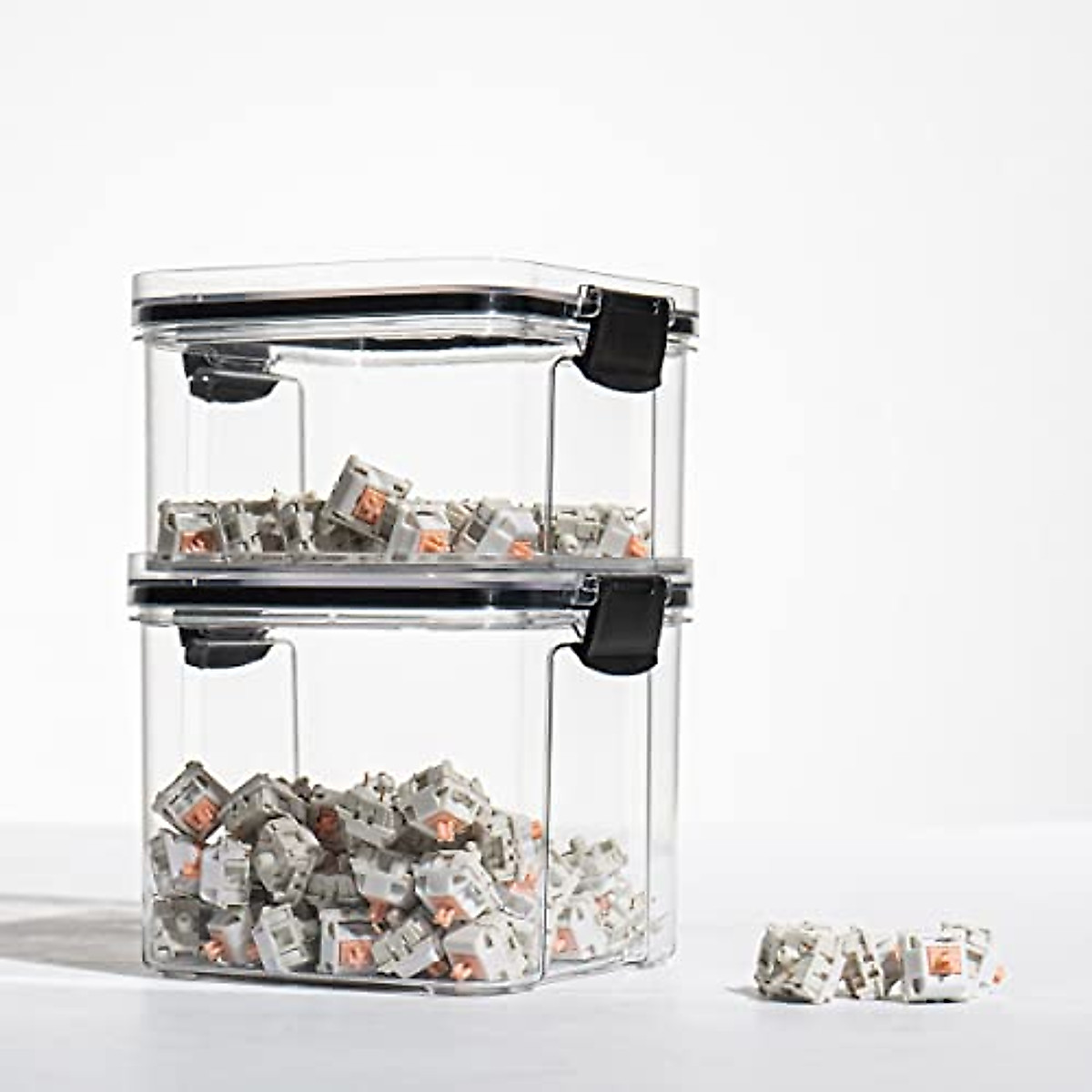 Gliging Switch Storage Mechanical Keyboard Switch Can Keycaps Sealed Can Storage Bottle Display Can Keycap Storage Box