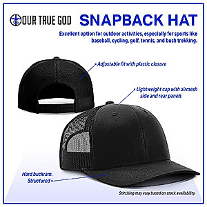 Faith Over Fear Christian Trucker Hat - Adjustable Fit Snapback Hat - Breathable Mesh Side for Casual Wear - Running Workout & Outdoor Activities All Seasons - Baseball Cap Women and Men