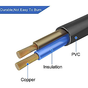 eeTao 3-Prong AC Power Cord Compatible with VEVOR 2L-15L Digital Ultrasonic Cleaner with Digital Timer & Heater Power Supply Cable Cord Replacement AC Charging Cable