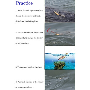 GaiRen Fishing Lures Retriever, Baits Rescuer Saver for Under above Water snags,Fishing Equipment Bait Retriever Seeker Lure Saving Tackle with 90 FT PE Line Rope