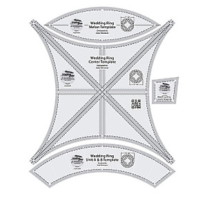 Creative Grids Double Wedding Ring Templates Quilt Ruler - CGRDWR