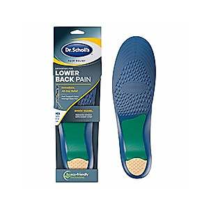 Dr. Scholl's Pain Relief Orthotics for Lower Back Pain for Men, 1 Pair, Size 8-14