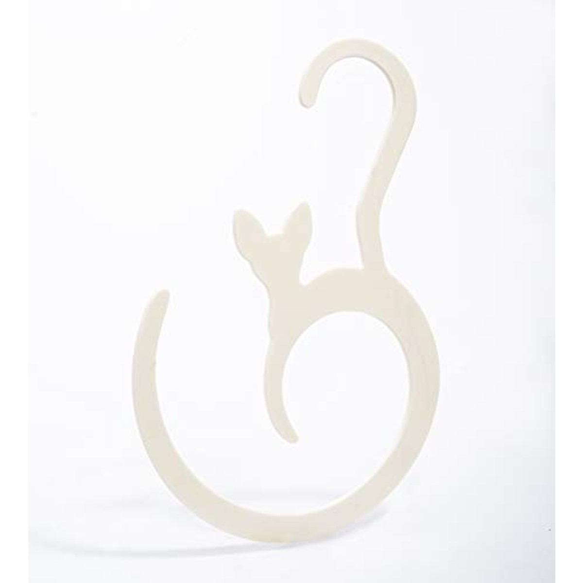 Kotomoda Belt Rack Scarf Ring Hangers, Non-Slip Ties Haning Hook Closet Organizer Accessory Holders for Ties Scarves Belts and Jewelry and Sphynx Cat Clothes (White, 1)