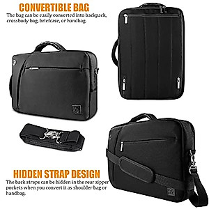 11.6 12 13 Inch Convertible Laptop Tablet Shoulder Bag Sleeve for Galaxy Tab S9+/S9 FE+/S8+/S7 Plus, Surface Pro X 10 9 8 7