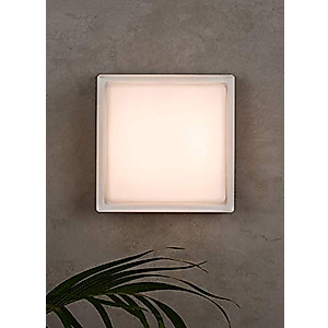 Generation Lighting 700OWBXL940H120 Boxie Large Outdoor Wall/Flush Mount Ceiling Light,Charcoal