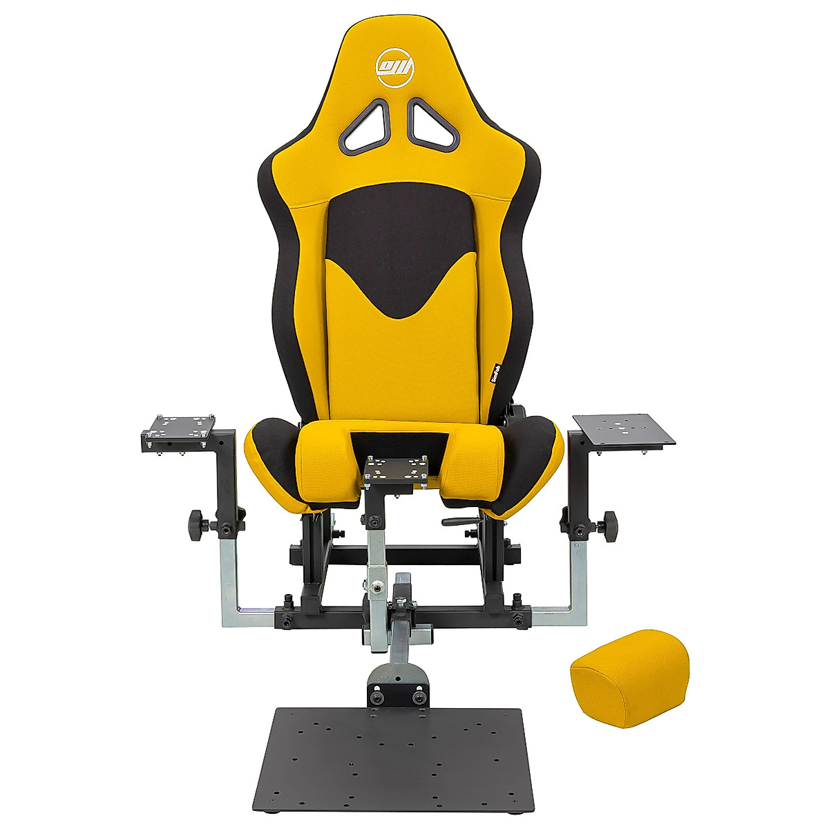 SimFab Modular Flight Simulator Cockpit For Combat Simulation. DCS Edition. Compatible With Thrustmaster Warthog, WinWing, VirPil, VKB And Alike Controls. Upgradable To General Aviation, Space Sim Or Sim Racing. (yellow seat)