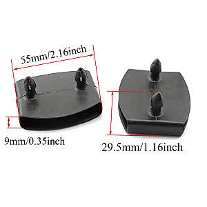 Pro Bamboo Kitchen 10pcs Bed Slat Plastic Center Cap 55x9mm Centre Bed Slat Caps Holders Replacement Part for Wooden Bed, Sofa Bed, Bunk Bed