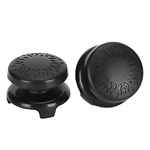 2Pcs Joystick Grip for PS5 Controller,Thumbstick Soft Silicone Cover Grip Stick Joystick Controller Gamepad Key,Thumb Grip Cover,Replacement Thumb Grips(Black)