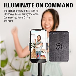 Elgato Key Light Mini – Rechargeable Vlogging Light, Wi-Fi Control Brightness – Color Temp, Perfect for Streaming, Gaming, Video Conferencing, Easy-use App: PC/Mac/iPhone/Android, Black