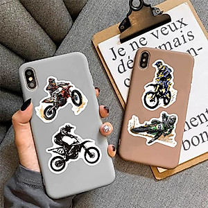 50Pcs Motocross Stickers for Water Bottles Vinyl Dirt Motobike Stickers for Kids Teens Waterproof Motorcycle Stickers Decals for Laptop Scrapbooking Journaling Dirt Bike Stickers