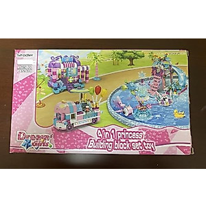 Sitodier Girls Building Blocks Toys 638 Pieces 4 Models Princess Building Bricks Toys for Kids STEM Construction Play Set Toy Best Gifts for Girls Age 6-12 Birthday Christmas