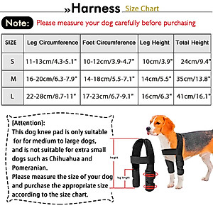 SELMAI Reflective Dog Shoulder Brace Front Leg Brace Canine Elbow Protector Extra Supportive Joint Wrap Arthritis Loss of Stability Helps Wounds Healing Prevents Injuries Sprains Black S