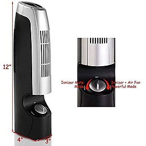 GOFLAME Air Purifier 2 PCS for Dust, Pets, Smoke, Odors, Air Cleaner with Whisper 2 Speed Operations, Silver and Black