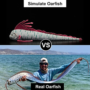 ZHONGXIN MADE Oarfish Plush Toy -Grey Long Real Life Oarfish Ribbon Fish Chimera Stuffed Toys, Super Soft Realistic Sea Creatures King of Herring Ocean Animal Toy, Gift Collection for Kids, 26Inch