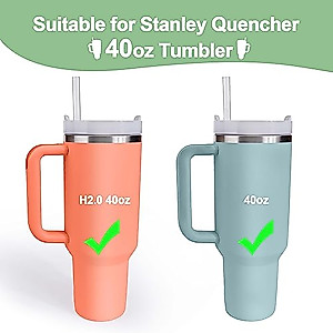 AIERSA 2Pcs Lid Replacement 40oz for Stanley Quencher Cup 40 oz Tumbler with Handle, Cup Lid for Stanley Cup Accessories