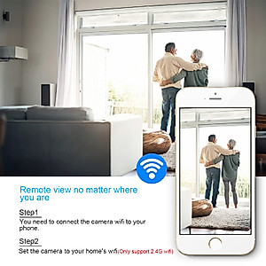 Mini Detector Camera, Full HD 1080P Wireless Security Nanny Detector Camera with Motion Detection/Remote View for Home and Office, No Audio