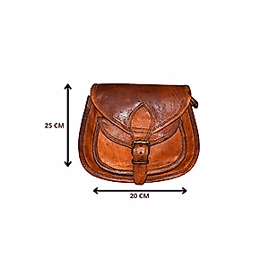 Urban Handmade Vintage Leather Bags, Travel Cross Body Shoulder Bag for Men and Women, Satchel Multi Pocket Purse with Adjustable Strap