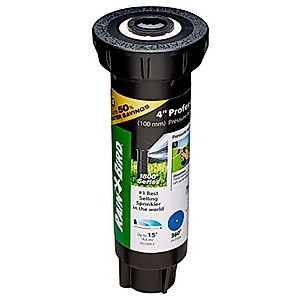Rain Bird 1804FDSP25 Pressure Regulating (PRS) Professional Dual Spray Pop-Up Sprinkler, 360° Full Circle Pattern, 8' - 15' Spray Distance, 4" Pop-up Height