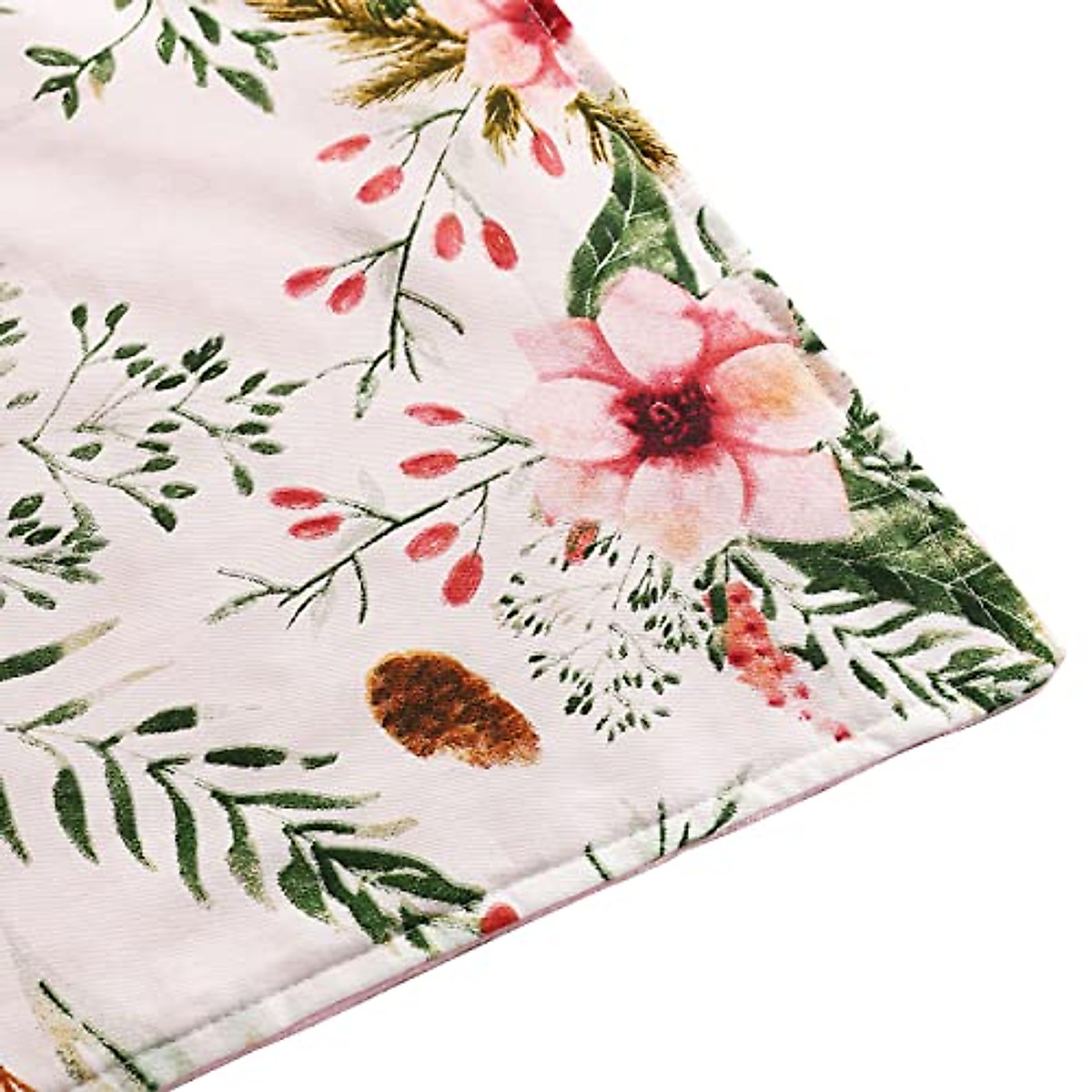 POSENPRO Baby Blanket for Boys Girls, Soft Plush Minky Baby Blanket with Dotted Backing, Lovely Flower Double Layer Toddler Receiving Blanket Throw for Stroller & Crib, 30 x 40 Inches