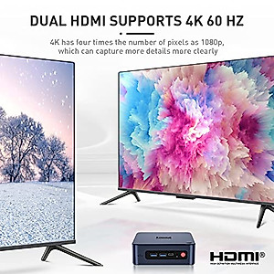 Beelink Processor N5105(up to 2.9GHz), U59 Pro Mini PC, Mini Desktop Computer with 16GB DDR4 + 500GB SSD, Supports 4K Dual HDMI/Type-C, Dual WiFi, BT4.0 Small Computer