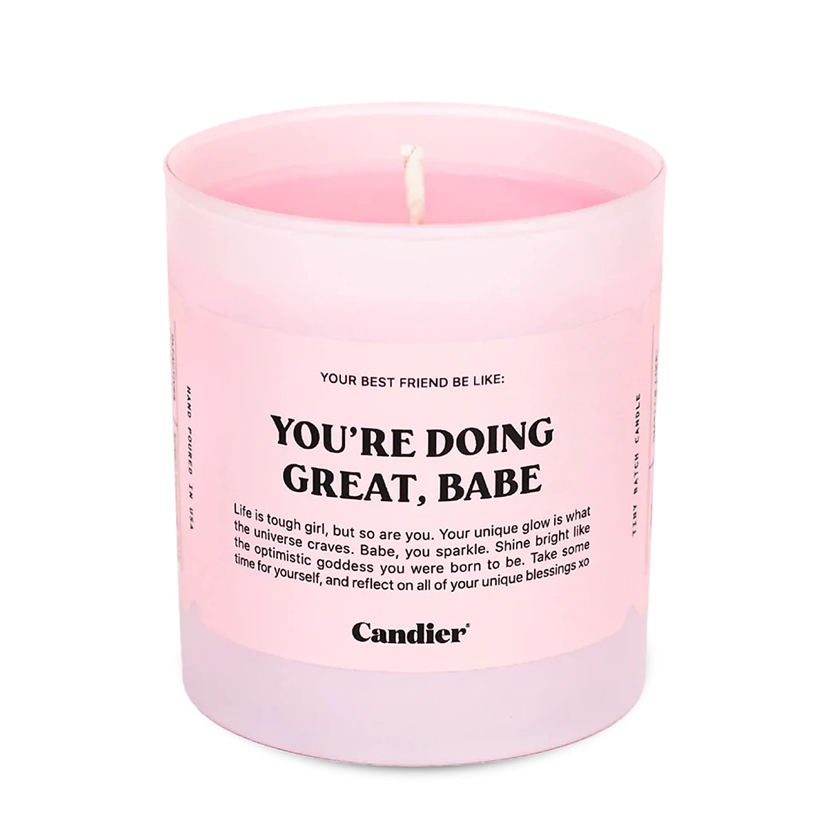 Ryan Porter “You’RE Doing Great, Babe” Candle - 100% Natural & Vegan - Made of Hand-Poured Soy Wax & Cotton Wick - Smells Lavender, Herbs, Sandalwood - Paraben, Phthalate, Lead-Free Decor Candle