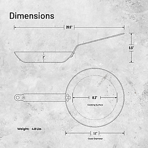 De Buyer Blue Carbon Steel Fry Pan 11”