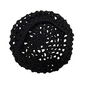 Bettli Thick and Short Hair Net Snoods Women Hair Net for Sleeping Black Pack of 3