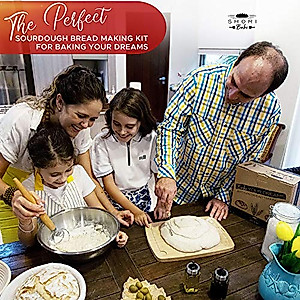 Shori Bake Banneton Bread Proofing Basket Set of 2 Round 9 Inch + Sourdough Bread Making Tools Kit, Baking Gifts for Bakers, Brotform Liner, Bread Lame, Dough Scraper, Bowl Scraper, Danish Dough Whisk