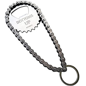 Bike Chain Gear Bottle Opener With Key Ring Chain Bottoms Up Sprocket Silver Stainless Steel Unique Birthday Amazing Gifts For Cyclists Bike Lover