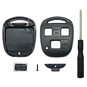 Horande Replacement Key Fob Case Shell fits for Lexus ES GS GX is LS LX RX SC ES300 ES330 GX470 LX470 IS300 IS330 RX300 RX330 RX350 RX400h Keyless Entry Key Fob Cover Housing (Pack 2)