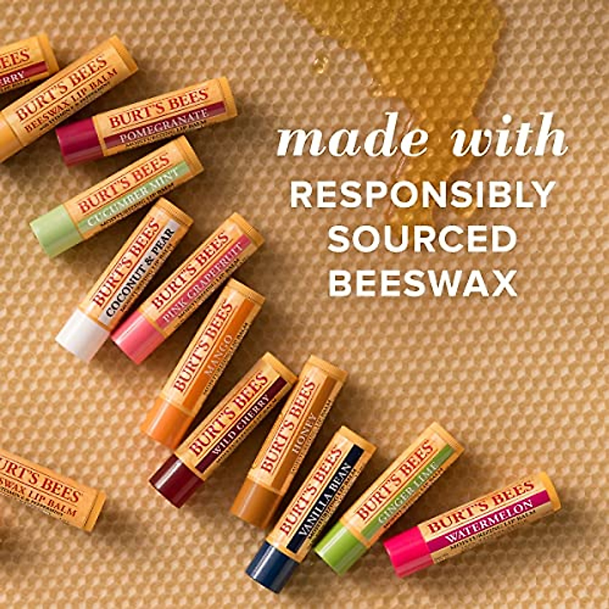 Burt's Bees Lip Balm - Mango, Lip Moisturizer With Responsibly Sourced Beeswax, Tint-Free, Natural Origin Conditioning Treatment, 2 Tubes, 0.15 oz.